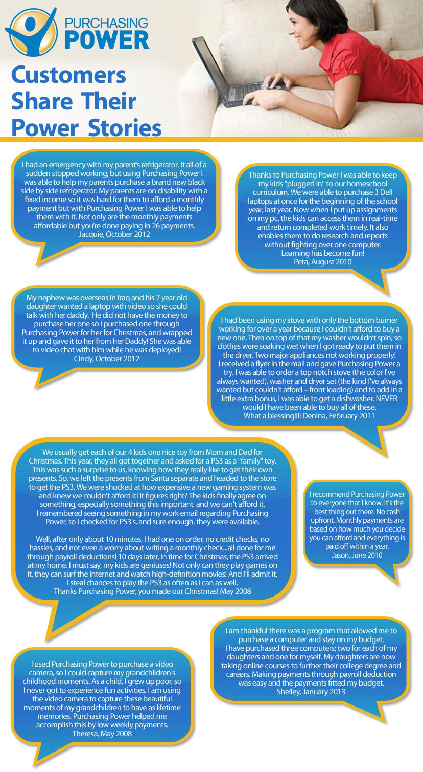 My Power Story, Customer Testimonials | Purchasing Power